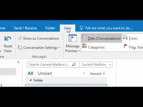 In Outlook how to remove conversation threads