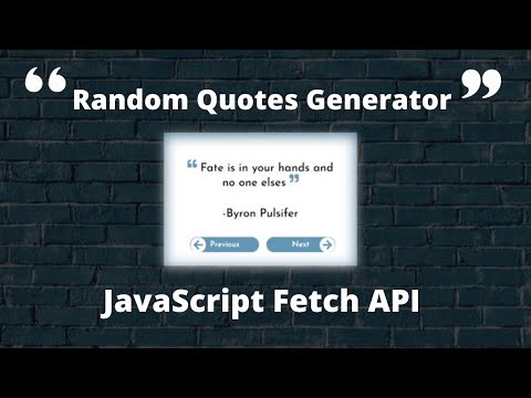 Random quotes generator using HTML, CSS, and Javascript