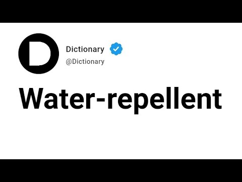 Water-repellent Meaning In English