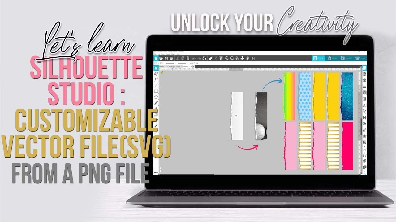 Easy Customizable Vector / SVG file from PNG \ step by step Silhouette Studio Tutorial