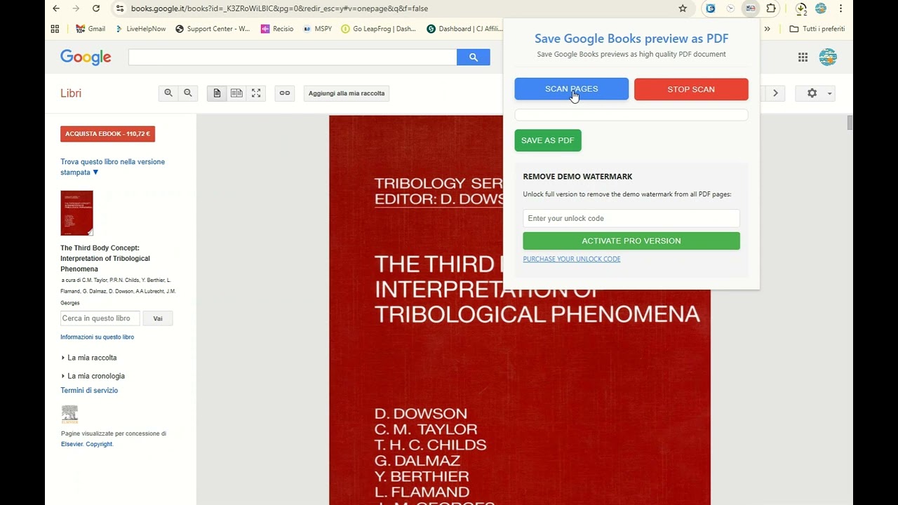 Save Google books previews to PDF