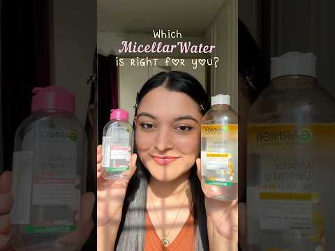 Which Garnier Micellar Water is right for you?💛🩷 #micellarwater #makeup #youtubeshorts #shorts