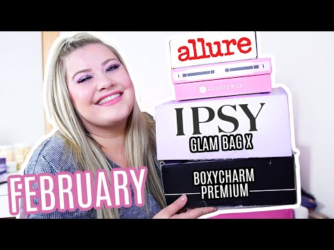 UNBOXING 4 BEAUTY SUBSCRIPTION BOXES: ALLURE, GLOSSYBOX, IPSY GLAM BAG X, & BOXYCHARM PREMIUM