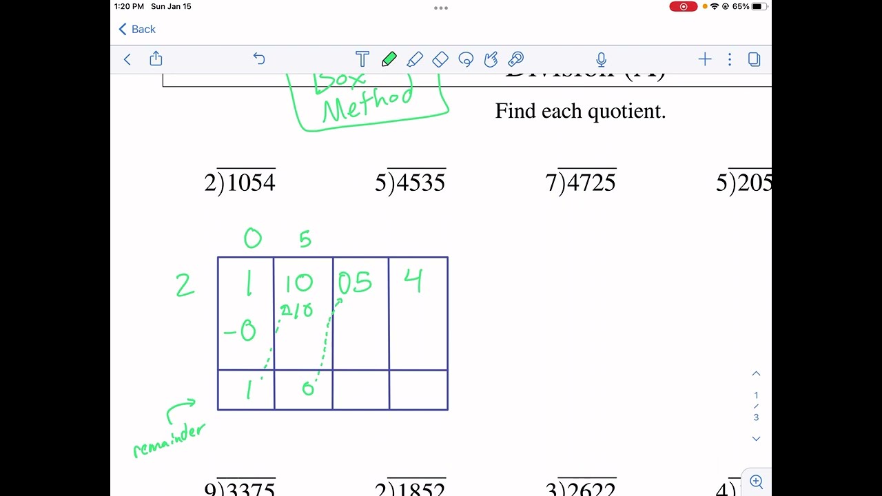 Math-Drills: Long Division (using box method)