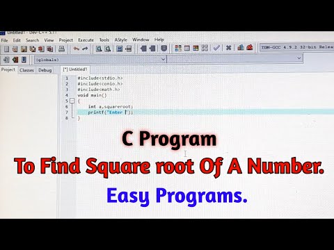 C Program To Find Square root Of a Number || For Beginners