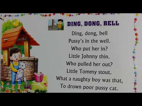 Ding Dong Bell Nursery Rhyme Video for Kids || learn Ding Dong Bell poem ||