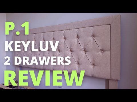 Keyluv Queen Bed Frame with 2 Storage Drawers Review| Under the Bed Storage Ideas | Bedroom Storage