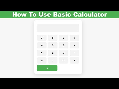How To Use Basic Calculator