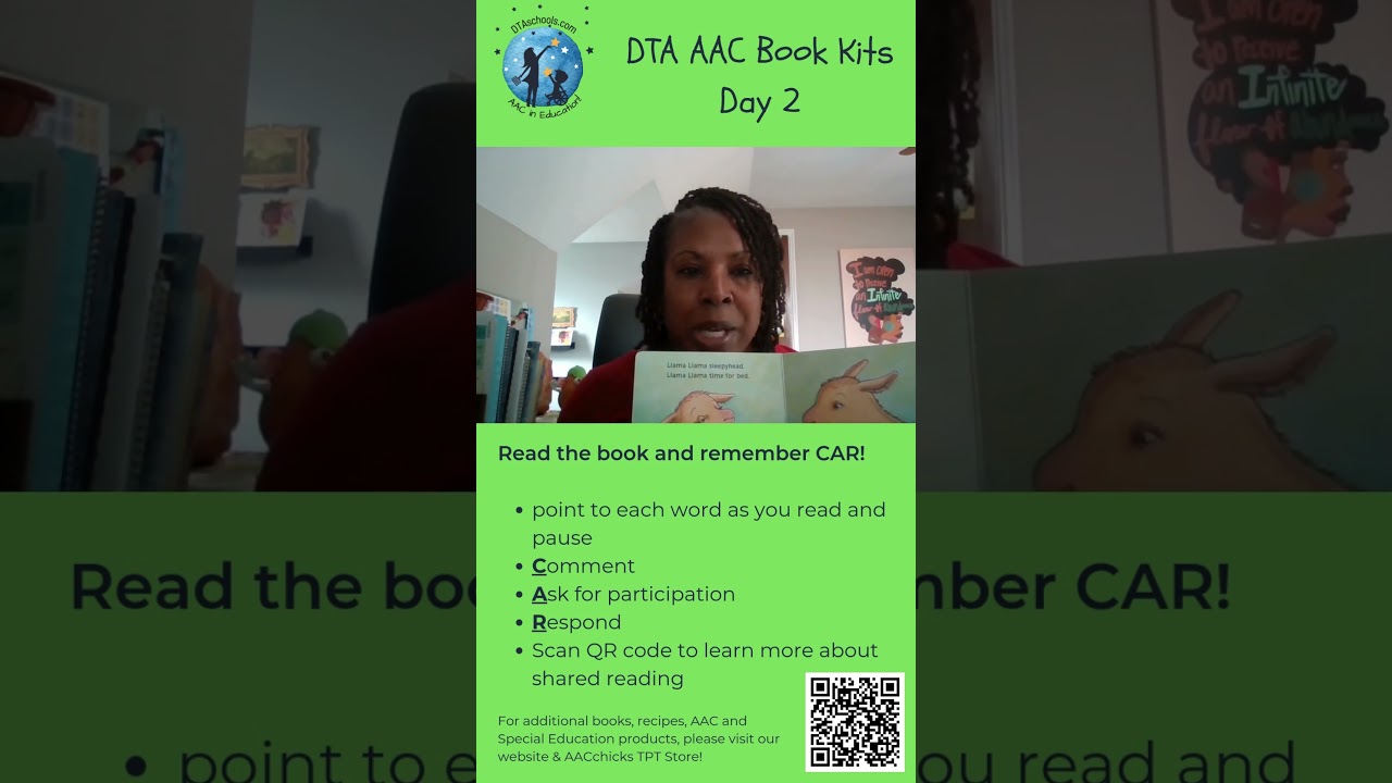 DTA AAC Book Kits Day 2: Shared Reading with AAC Modeling