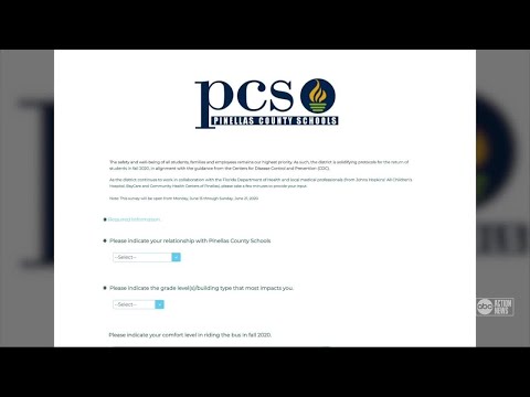 Pinellas County Schools asking students, families and teachers to fill out 'Return to School' survey
