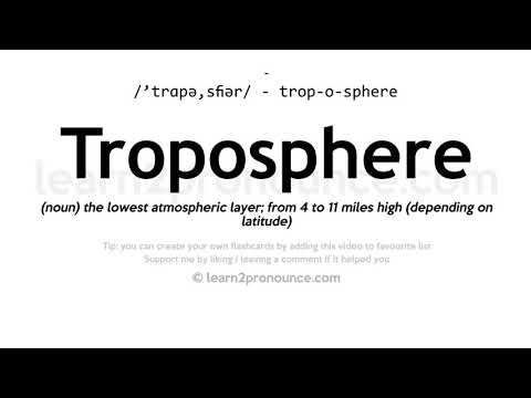 Troposphere pronunciation and definition