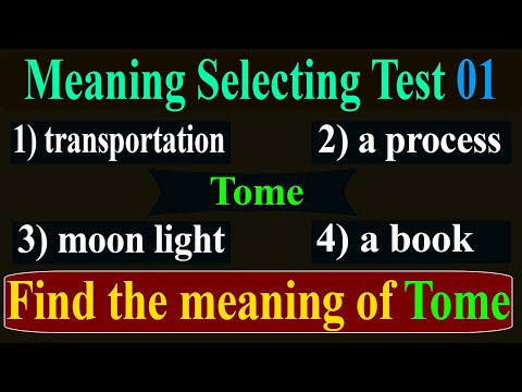 Meaning Selection Test [Part - 01] || Home of English
