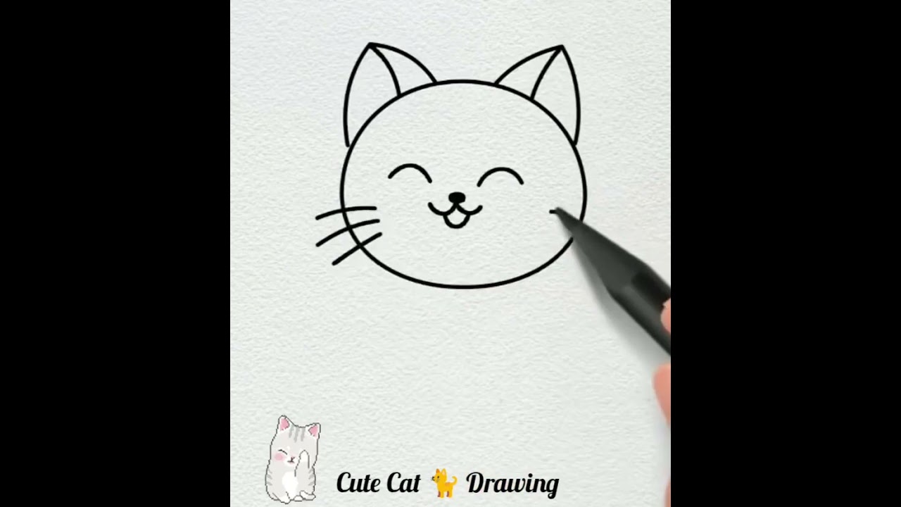 Cat Drawing| Cute Cat | How to Draw Cat | Drawing for Kids #kitty #cartooncat #cat #cats #catvideos