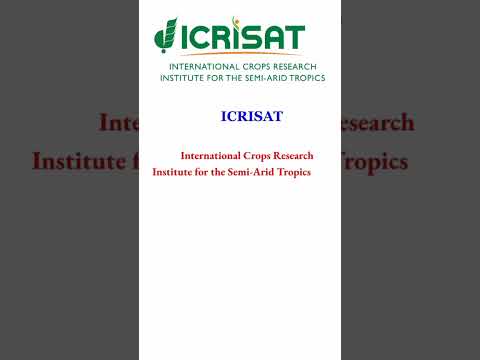 full form of ICRISAT