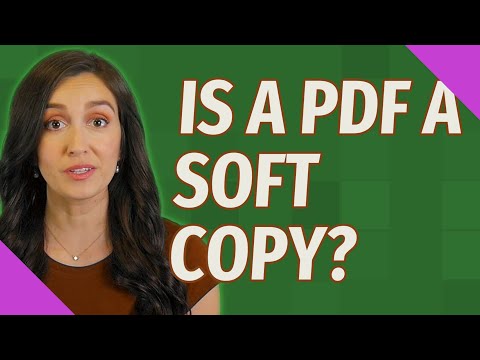 Is a PDF a soft copy?