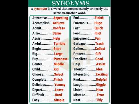 English words and synonyms. attractive and excellent synonyms of English.