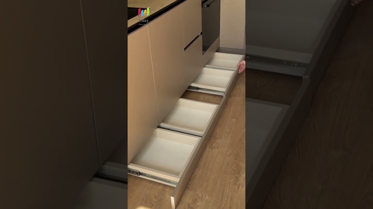 Don’t Waste Kitchen Skirting Space! 😱 Smart Storage Hack #Shorts #kitchendesign