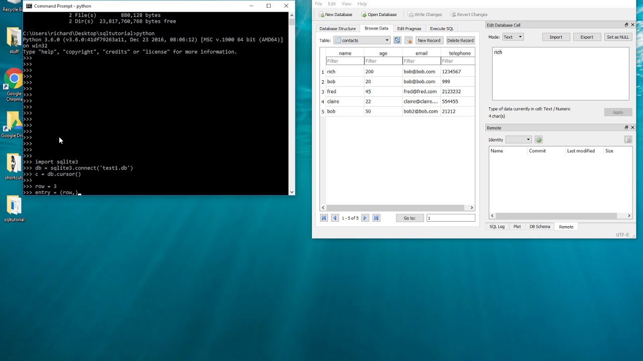 Python SQLite3 Tutorial 5 - How to delete items from tables