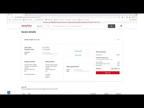 Enhancements to thermofisher.com
