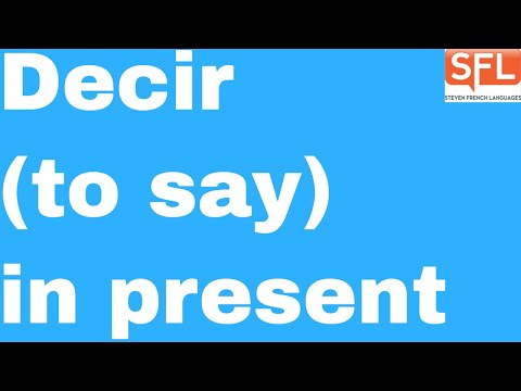 GCSE Spanish - How to conjugate the verb decir (to say / tell) in the present tense in Spanish