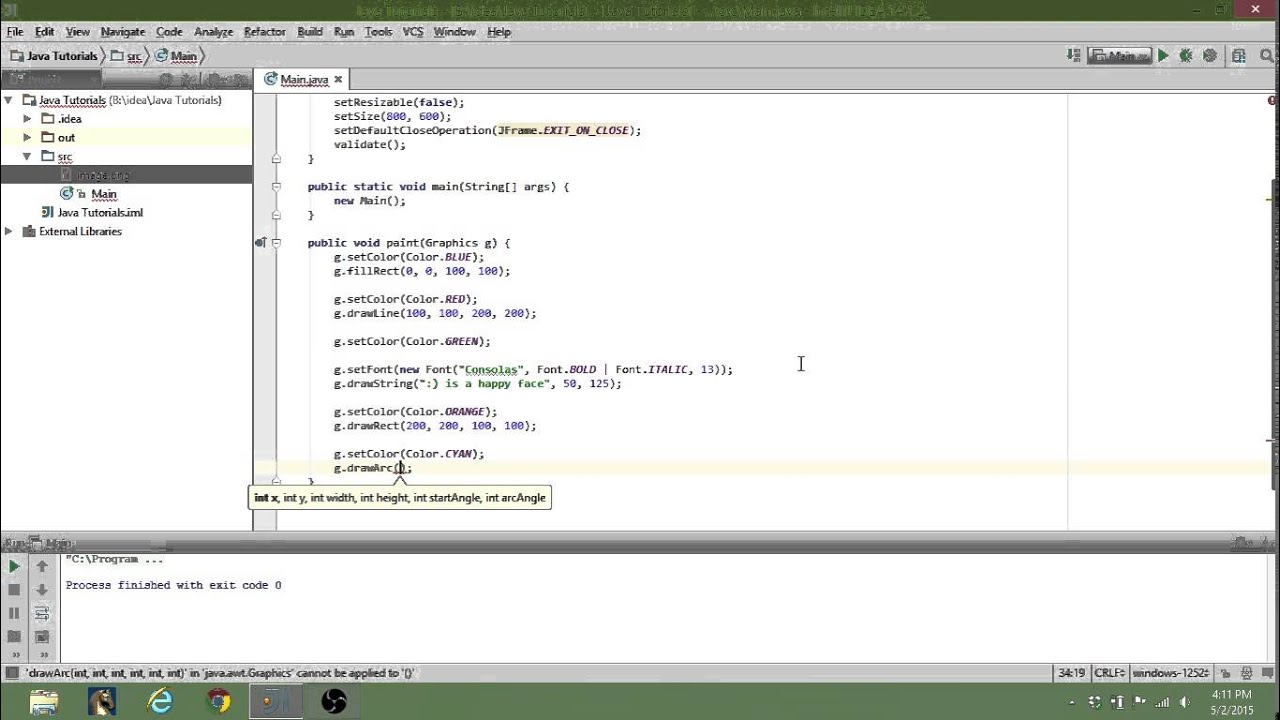 Java Tutorial - Drawing with Graphics (Mainly for beginners!)