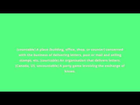 what is the meaning of post office