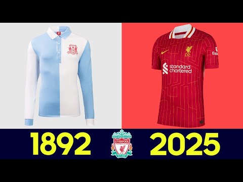 The Evolution of Liverpool F.C. Football Kit 24-25 | All Liverpool Football Jerseys in History 2024