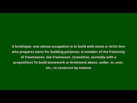 what is the meaning of mason