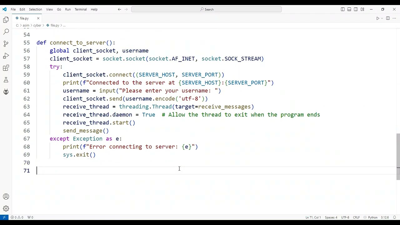 Multi Threaded TCP Chat Client