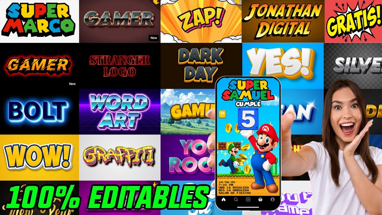 Generator of Famous Editable 3D Text Fonts and Effects - FREE! 2024