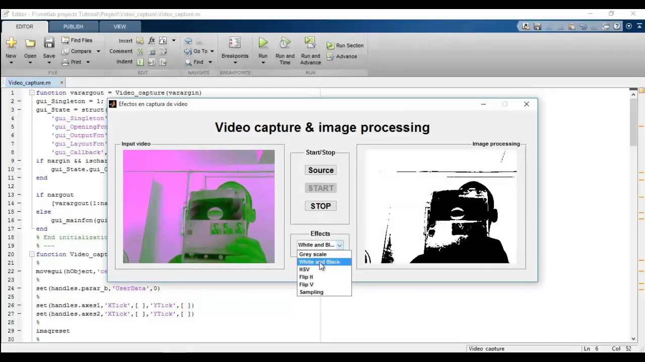 Video processing projects using matlab