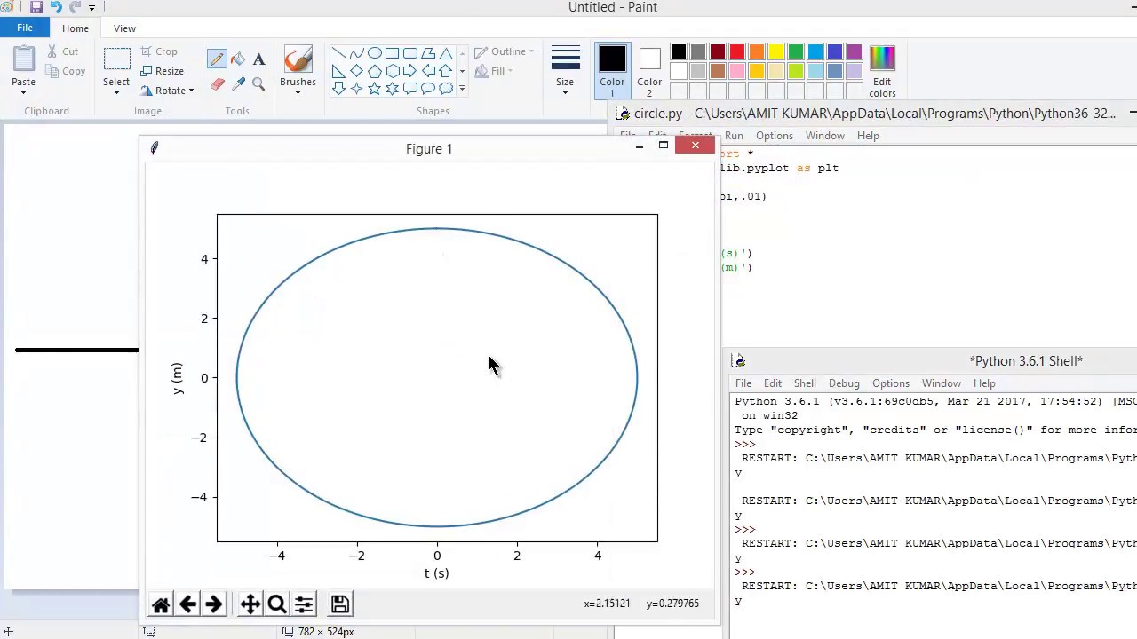 how to plot a circle in python
