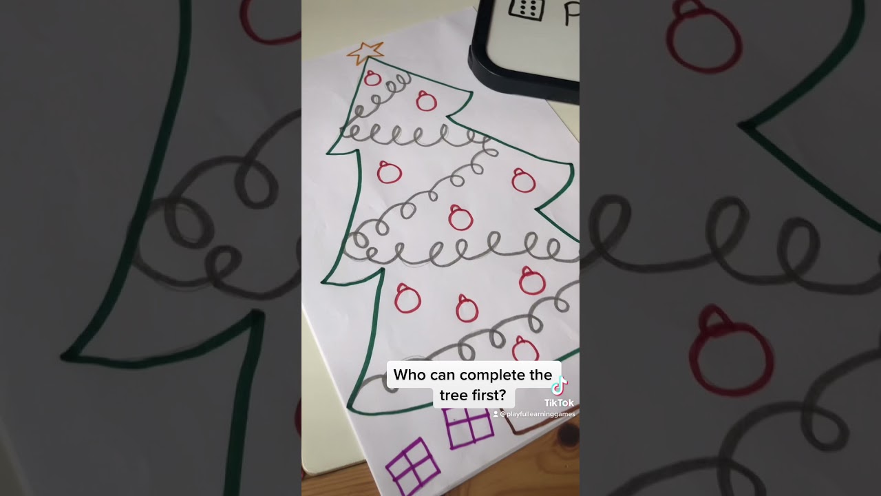 Christmas Tree Roll - Fine Motor Skills Game