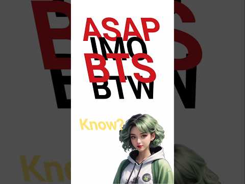 "Did You Know 'BTS' Isn't Just a K-Pop Band? Find Out More!" #abbreviations #learnenglish #ingles