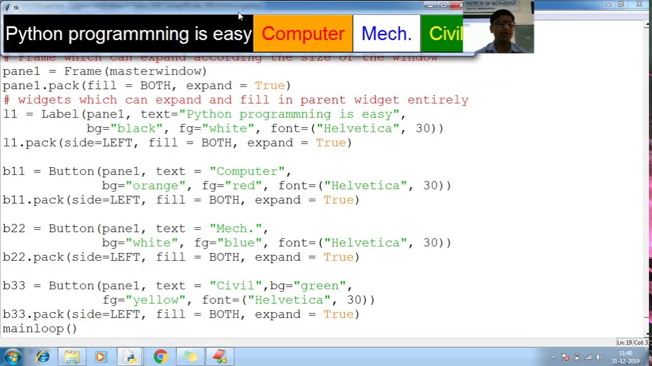 214 Python gui with Tkinter Course Create gui Graphic User Interfaces in Python with source code gui