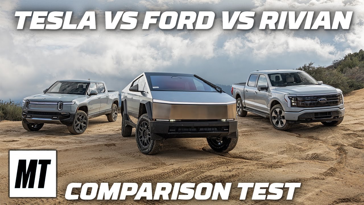 Tesla Cybertruck vs Ford F150 Lightning vs Rivian R1T | Comparison Test