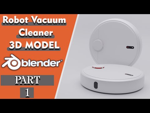 Robot Vacuum Cleaner Part-1 #blendertutorial #blender #model #render