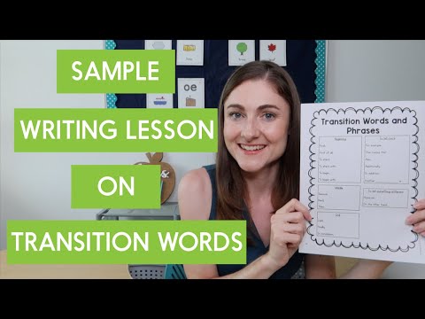 How To Teach 2nd Graders to Add Transition Words in their Opinion Writing