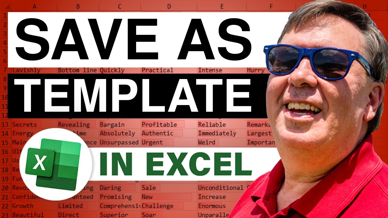 Excel - Save Excel Workbook as Invoice Template. - Episode 743