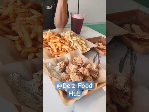 Our Fries and Chicken Poppers at Delz Food Hub