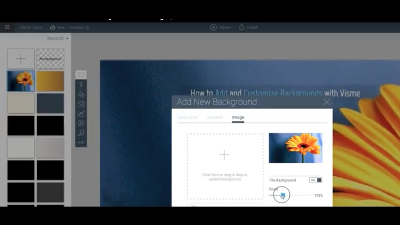 How to edit and customize backgrounds for Infographics and Presentations