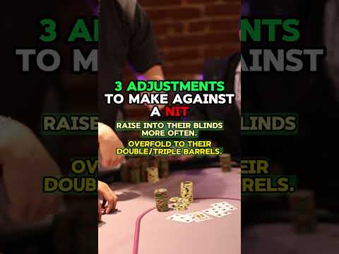 3 Adjustments to Make Against a Nit #pokerplayer #pokertips #pokercoach