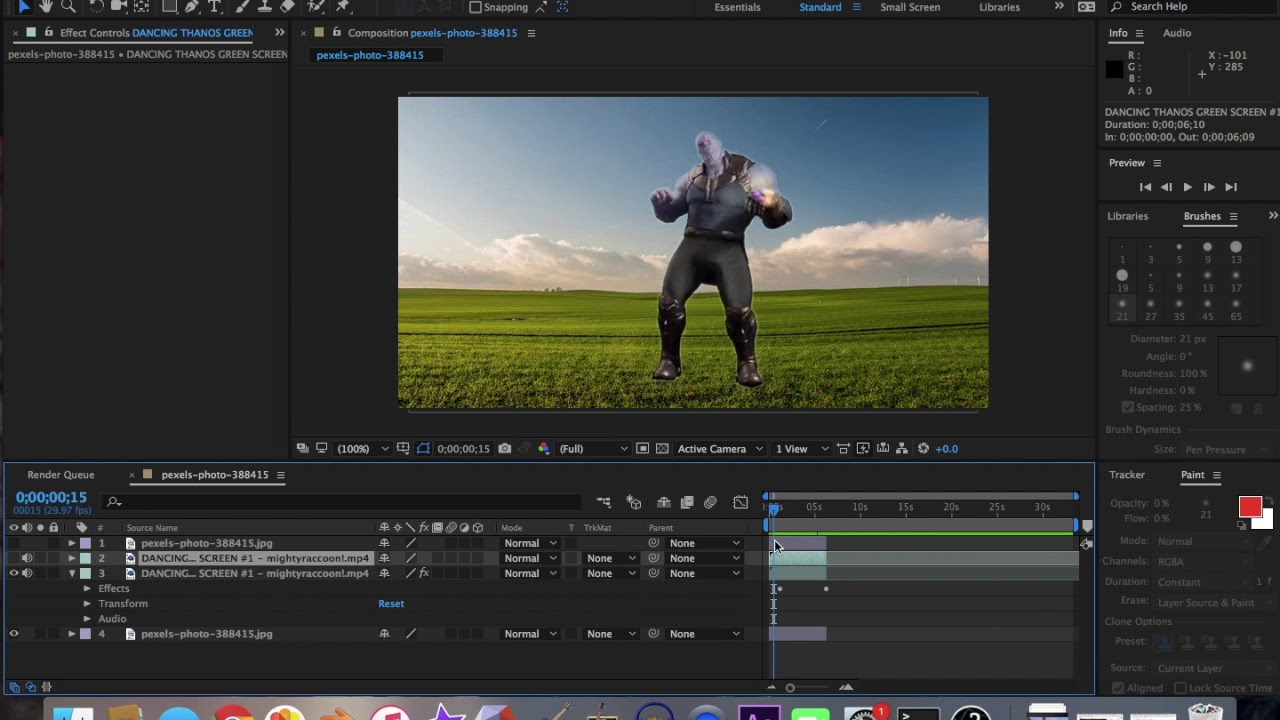 Avengers: Infinity War Disintegration After Effects Tutorial Without Any Plugins