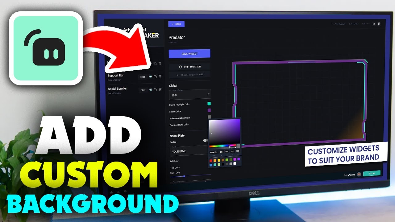 How to Add Custom Background in Streamlets