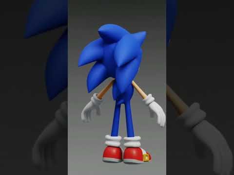 ai blender sonic 3d model