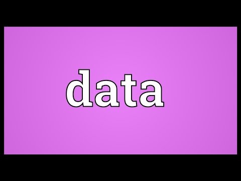 Data Meaning
