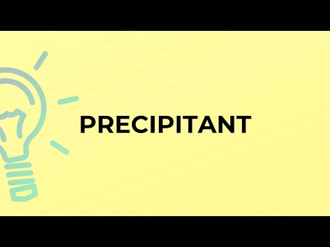 What is the meaning of the word PRECIPITANT?