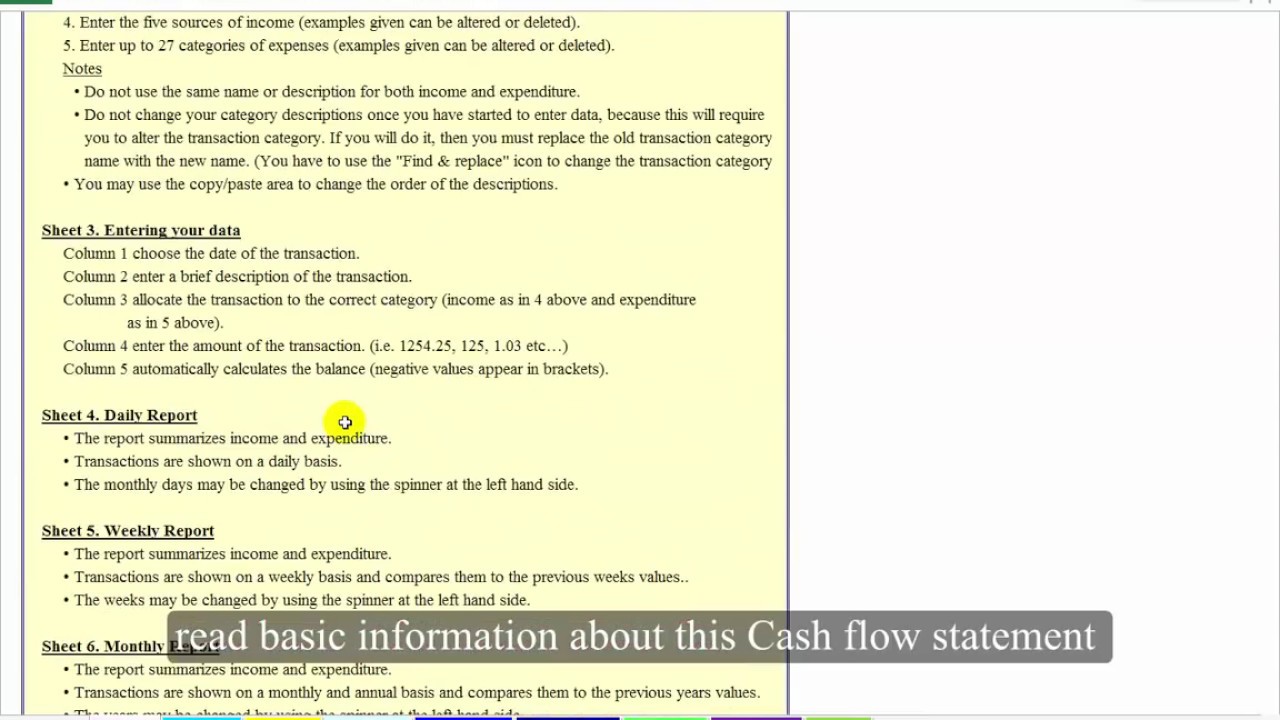 Daily Cash flow Statement V03
