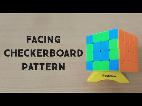 How to make facing checkerboard pattern in 4x4 Rubik's cube.