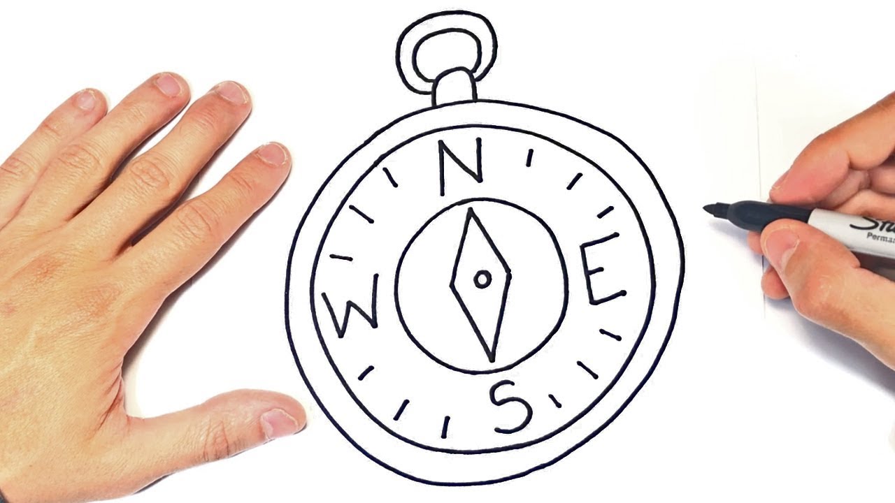 How to draw a Compass Step by Step | Compass Drawing Lesson